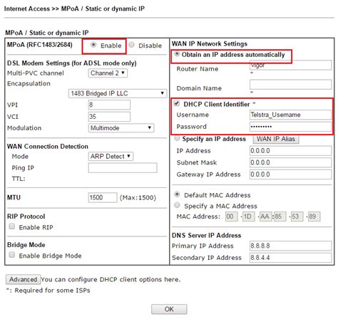Configuring Vigor130 For NBN VDSL2 Connection Telstra DrayTek FAQ