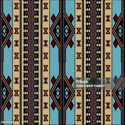 아랍어 스타일의 직물 인테리어 도자기 및 가구에 대한 원활한 민족 장식 0명에 대한 스톡 벡터 아트 및 기타 이미지 0명 고리 세공 깔개 Istock