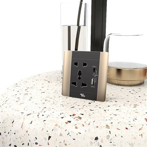 Artdna UK Socket With Double USB USB Socket And Wall Socket