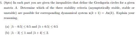 Solved Pts In Each Part You Are Given The Inequalities Chegg