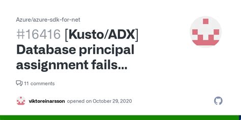 Kustoadx Database Principal Assignment Fails Constantly If Tried Too