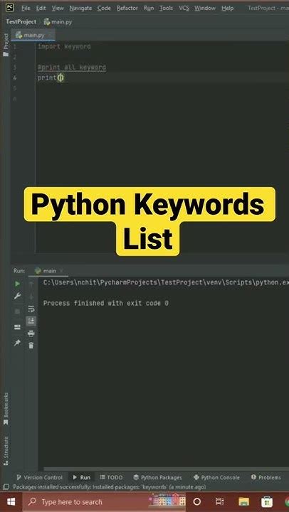 Python Keywords List Youtube