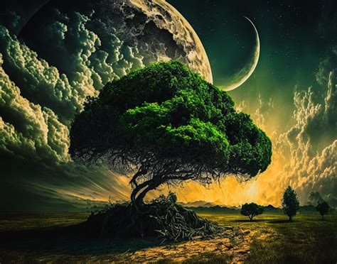 Download Ai Generated Tree Planet Royalty Free Stock Illustration