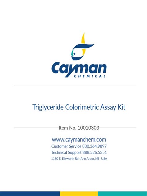 Cayman Triglyceride Assay Pdf Lipoprotein Fatty Acid