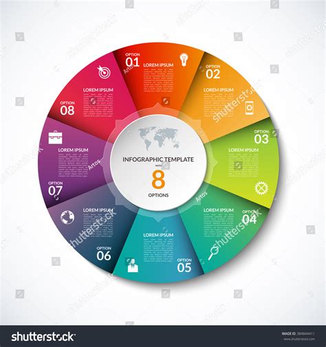 Vector Infographic Circle Template Steps Stock Vector Shutterstock