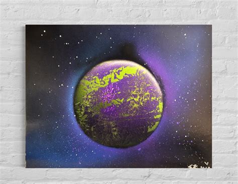 Spray Paint Space Art Etsy