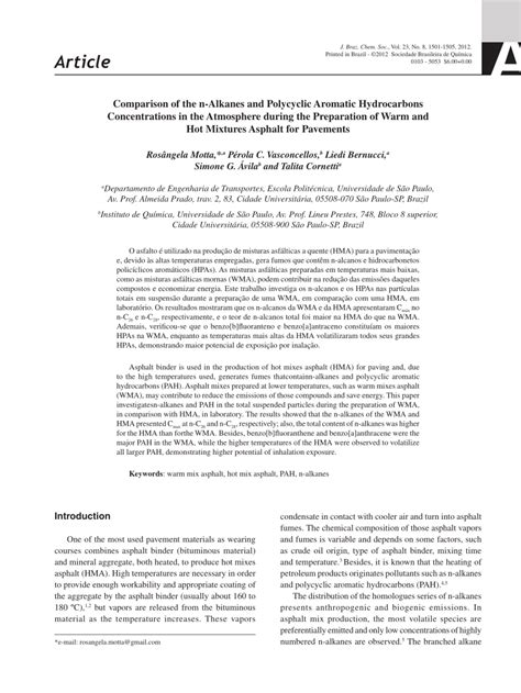 Pdf Comparison Of The N Alkanes And Polycyclic Aromatic Hydrocarbons Concentrations In The