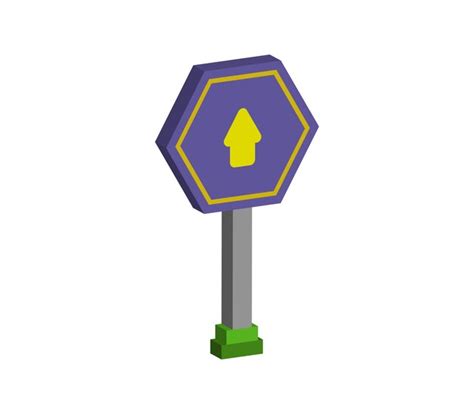 Premium Vector Three Dimensional Road Sign