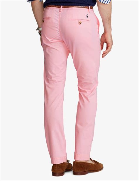 Shop Polo Ralph Lauren Chino Bedford Seasonal Pants Pink On Rinascente