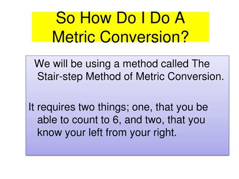 Ppt Metric Conversions Ladder Method Powerpoint Presentation Free