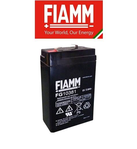 Batteria Al Piombo V Ah Tampone Accumulatore Ricaricabile Ciclica Faston Mm Fiamm Alta