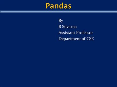 Pandaspptx Databases Computer Software And Applications