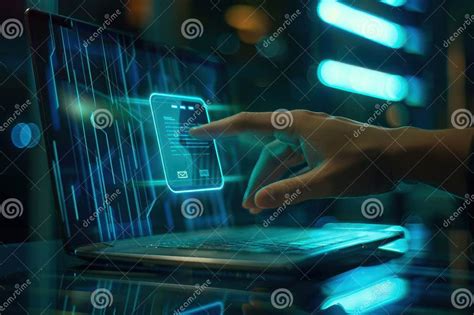 Businessman Interacting With A Digital Screen Displaying Data And Charts Representing