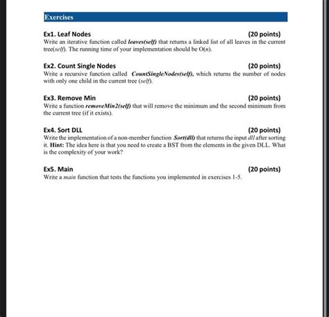 Solved Exercises 20 Points Ex1 Leaf Nodes Write An