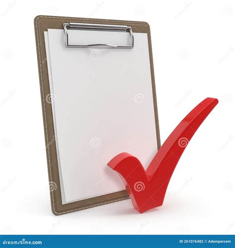 Checklist And Red Check Mark Stock Illustration Illustration Of Survey Mark 261076482