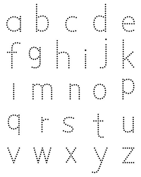 Dotted Alphabet Letters A To Z Lowercase Premium Vector
