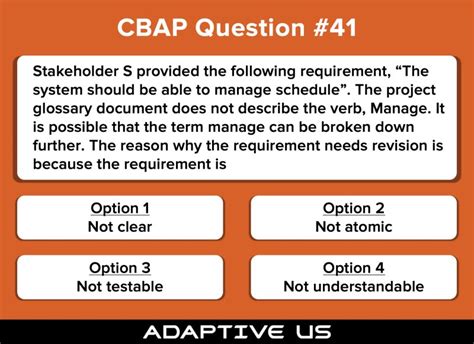 Adaptive Us Inc On Linkedin Free Cbap Mock Questions With Cbap Exams Info