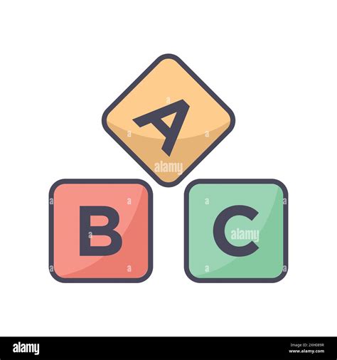 Abc Cubes Icon Vector Design Template In White Background Stock Vector Image And Art Alamy
