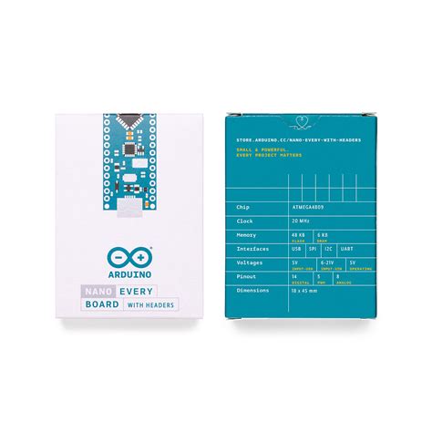 official arduino nano every with headers eckstein shop 22 95