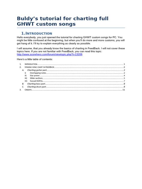 Tutorial Charting Pdf Musical Instruments
