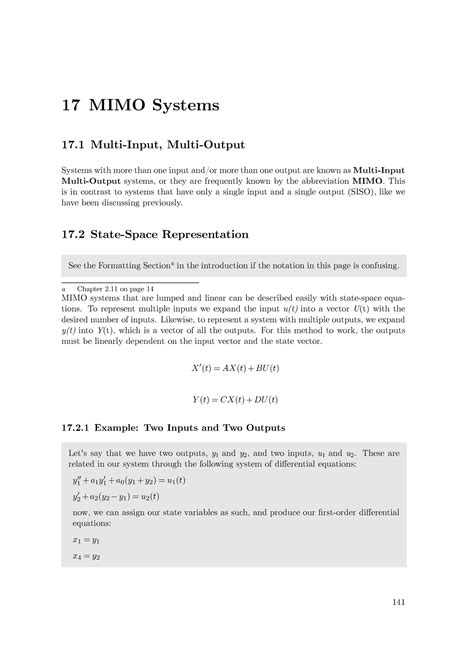 Control Systems 32 17 Multi Input Multi Output Systems With More