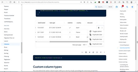Datagrid Previous Menulist Hang On Screen Every Click For Type Actions Cells Issue