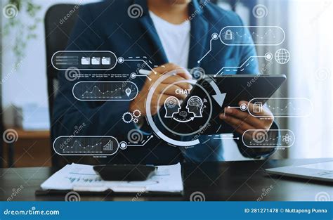 Man Using Chat Bot In Smartphone Intelligence Ai Chat With Ai