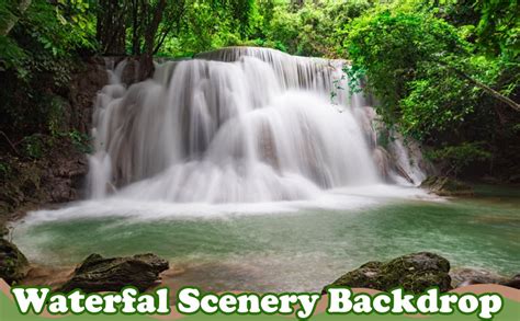 Yeele 5x3ft Natural Waterfall Backdrop Spring Jungle Forest Water River Landscape
