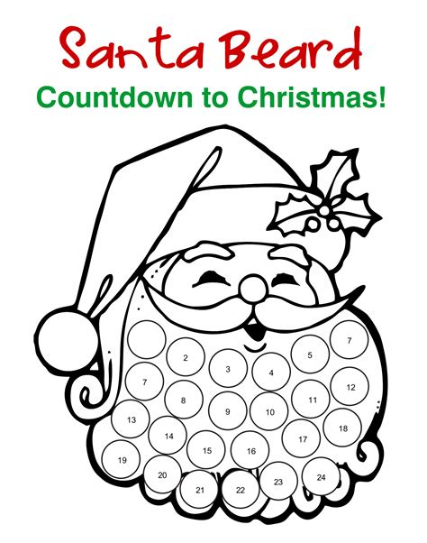 Santa Beard Template Printable