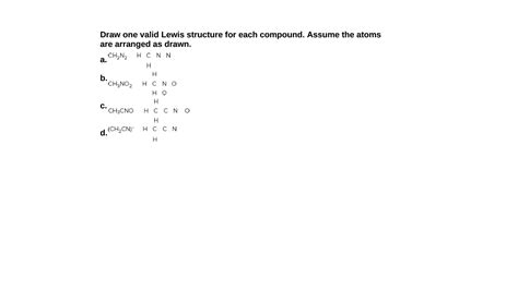 Answered Draw One Valid Lewis Structure For Each Bartleby