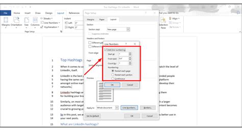 How To Add Line Numbers In MS Word Step By Step Pics