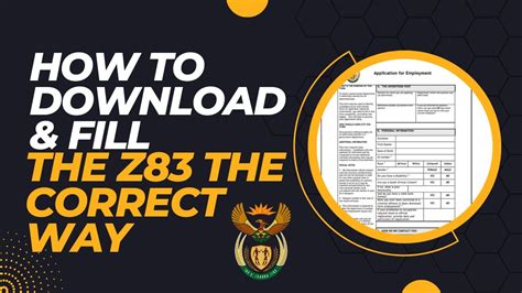 How To Download And Fill The Z83 Form The Correct Way Youtube