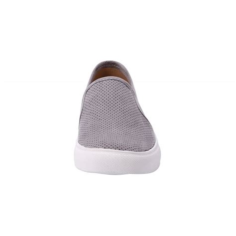 Womens Fashion Casual Slip On Loafers Classic Sneakers Lt Grey