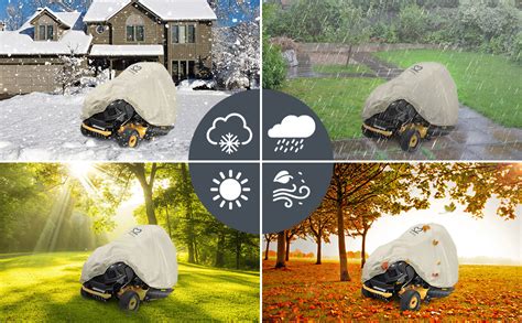 Riding Lawn Mower Cover Heavy Duty Waterproof Polyester Oxford Tractor Cover Uv