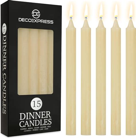Deco Express Lot Bougies Rustiques Bougie Décorative Anti Gouttes 15
