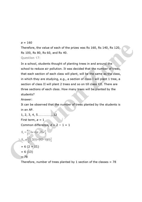 Class 10 Chapter 5 Arithmetic Progressions