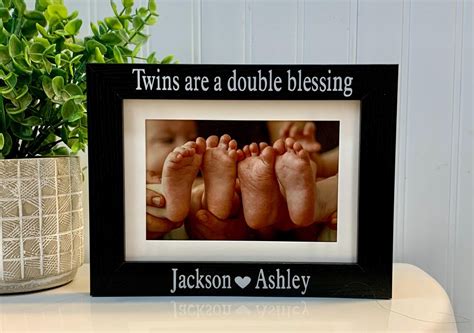 Twins T Twins Frame Twins Picture Frame Twins Photo Frame Personalized Twins Photo