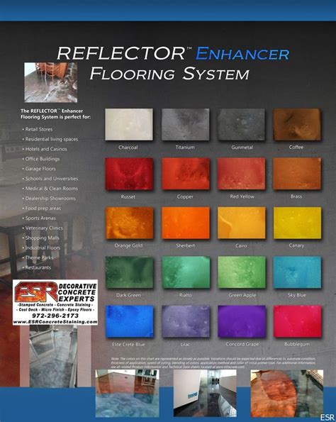 Metallic Epoxy Floor Color Chart