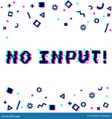 Vector No Input Pixel Glitch Stock Illustration Illustration Of Isolated Retro 112225725