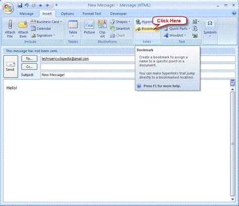 Creating New Message On Ms Outlook 2007