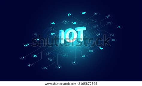 Abstract Iot Internet Things Concepts Electronic Stock Vector Royalty