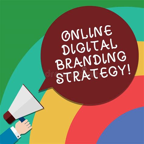 Handwriting Text Online Digital Branding Strategy Concept Meaning Marketing Advertising