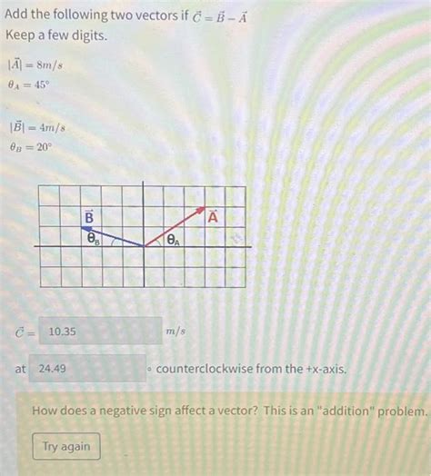 solved add the following two vectors if c b−a keep a few