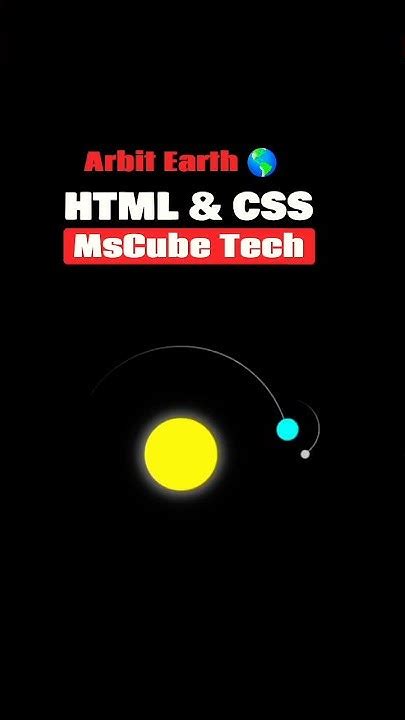 Orbit Earth In Html And Css Earthquake Circle Mscubetech Shortvideo Coding Html Mscubetech