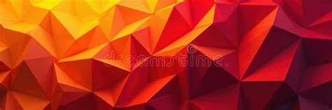 Interlocking Red And Yellow Polygons Creating A Complex Structure