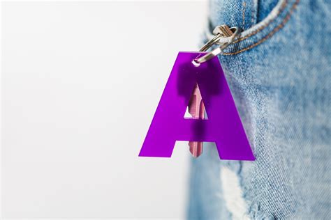 Acrylic Initial Keychain Alphabet Keychain Personalized Etsy