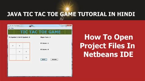 Java GUI Tic Tac Toe Game Tutorial 2 How To Open Project File In