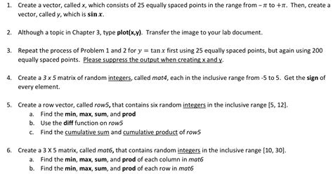 Solved 1 Create A Vector Called X Which Consists Of 25