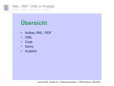 Ppt Ontologiesprachen Xml Rdf Owl In Protegé Powerpoint