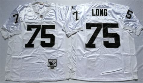 Raiders 75 Howie Long White Mandn Throwback Jersey Ivksport Baseball